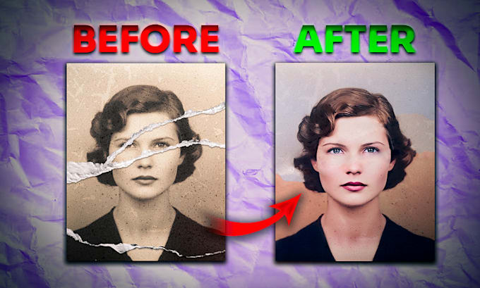 Restore and colorize your old photo by Cauaaraujocemar | Fiverr
