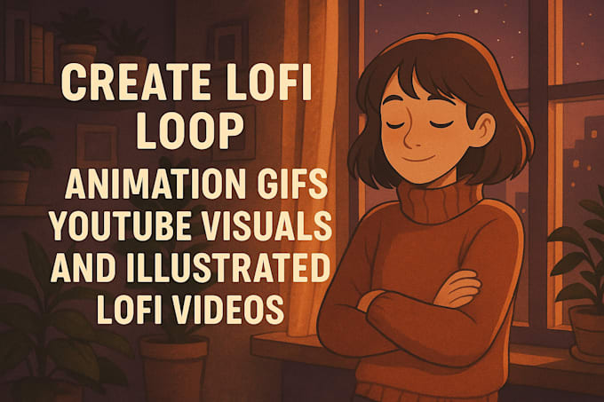 Create lofi loop animation gifs youtube visuals and illustrated lofi videos by Devsmp | Fiverr