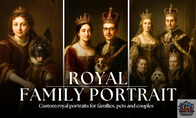 Create a royal portrait of you and your pet with ai by Graphizen_fvr ...