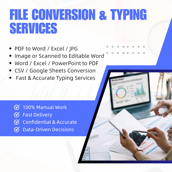 Convert pdf to word, excel, or typed text fast and accurately by Supriyasiya | Fiverr
