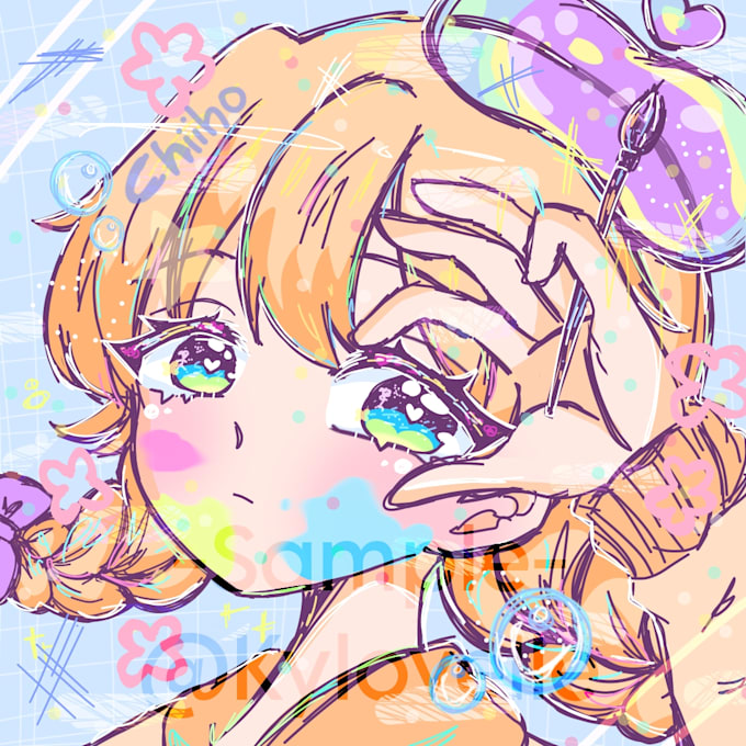 Coloured sketch ocs drawing by Kylovelle | Fiverr