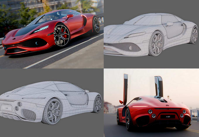 Design 3d car model 3d vehicle design car render car animation for vr ...