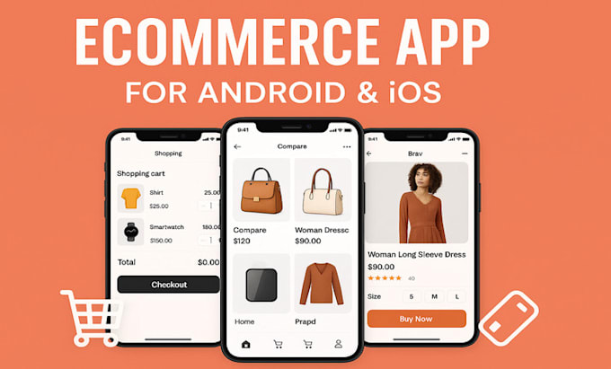 Develop bucketie custom ecommerce mobile app for android and ios by ...