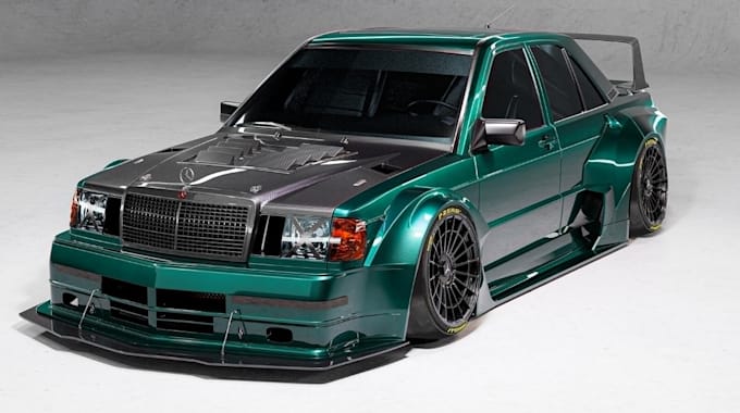 Rebuild 3d realistic car design, widebody kits, front fender, texturing ...