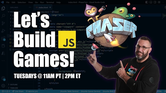 Build javascript game with phaser js by Dusan_yg | Fiverr