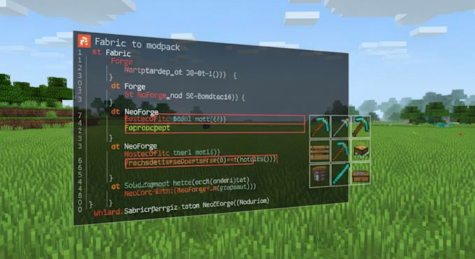 Código para un mod de tela de forge neoforge para minecraft. soluciona ...