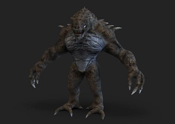 Create 3d creature,scary monster,zombie model, nsfw,rig 3d, texture,fur ...