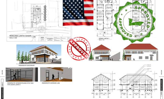Engineering architectural construction drawing city permit mep floor ...