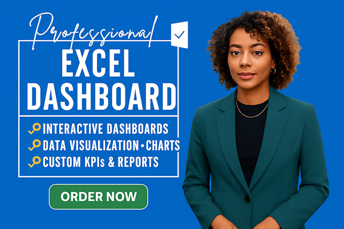 Do excel dashboard data visualization microsoft excel by Janetsofie | Fiverr