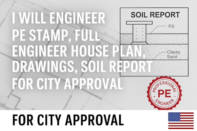 Engineer pe stamped house plans, drawings, and soil reports for city ...