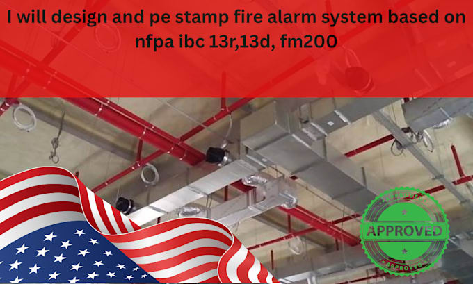 Stamp pe stamp fire alarm system based on nfpa ibc 13r,13d, fm200 north ...