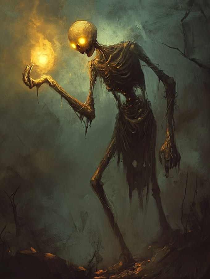 Draw a fantasy horror character art and illustration by Aliyah_smith8 ...