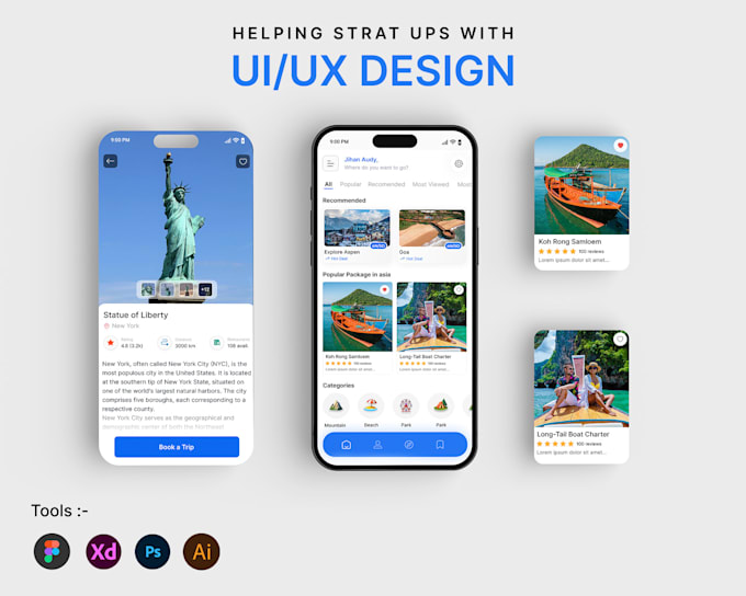 Design modern mobile app ui ux in figma or adobe xd by Designedakshay | Fiverr