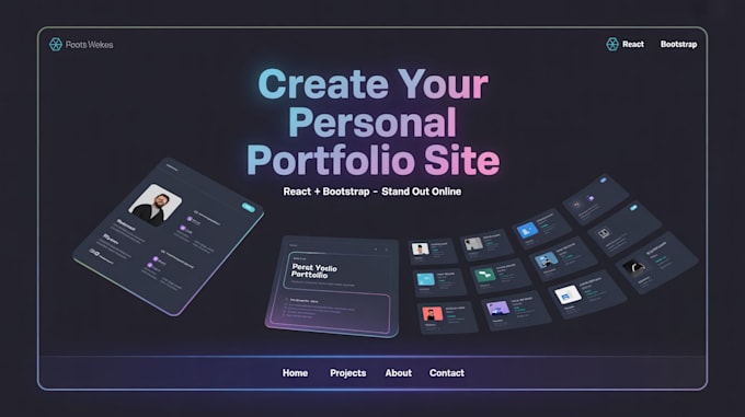 Create a responsive personal portfolio website with react and bootstrap by Aali_abid | Fiverr