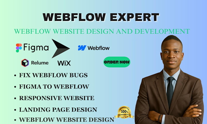 Fix webflow bugs, redesign and build a responsive webflow cms website by Nicolasprezy | Fiverr