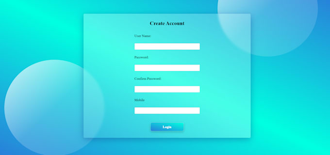 Build beautiful html css forms with animations and modern ui by Kammy_m | Fiverr