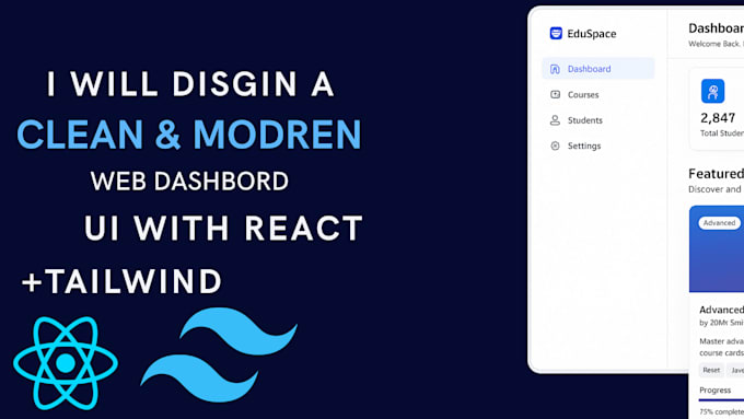 Build responsive web ui or landing page using react and tailwindcss by Baissa_arabic | Fiverr