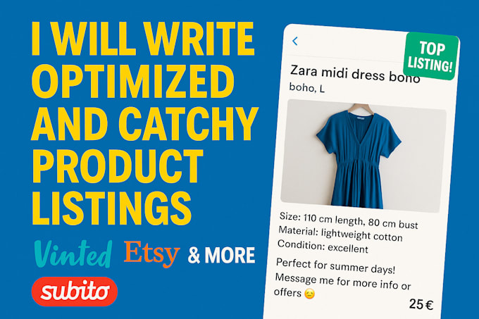 Optimize the product descriptions for your listings by Mikyyyyk | Fiverr