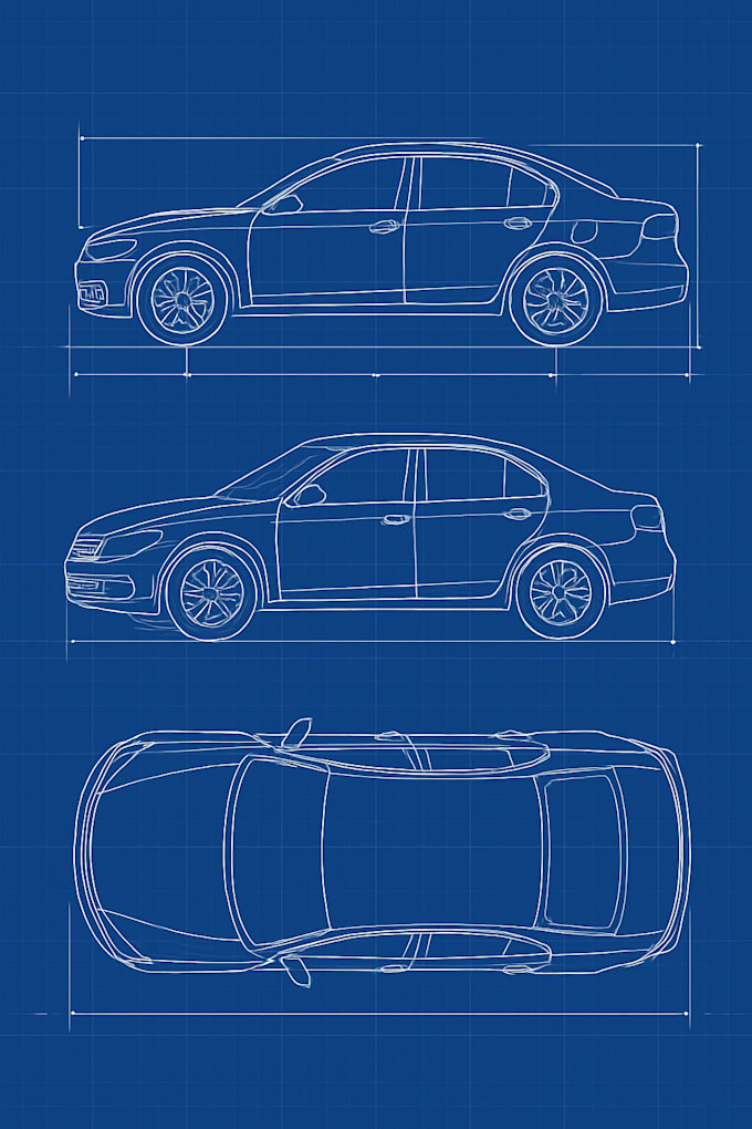 Draw technical line art and product sketches by Humza_jav | Fiverr