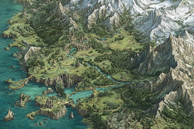 Design vector maps, event maps, fantasy festival maps by Duellaarias ...