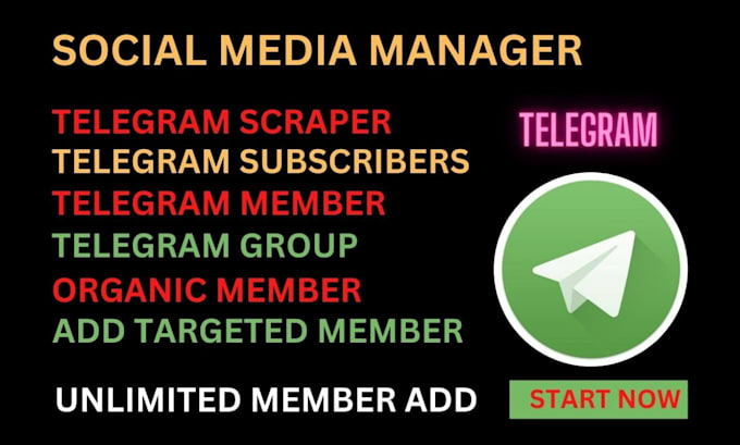 Telegram scraping, scrap, scraper, organic by Raihan_080 | Fiverr
