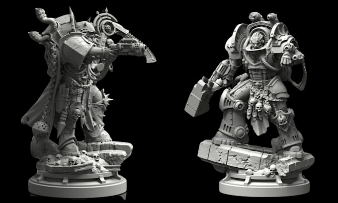 Sculpt warhammer 40k miniature 3d model dnd tabletop 3d figurine for 3d ...