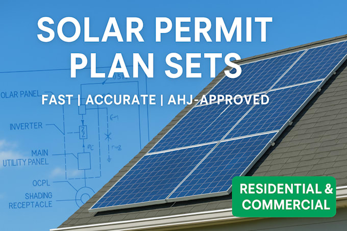 Create solar permit plan sets for residential and commercial projects ...