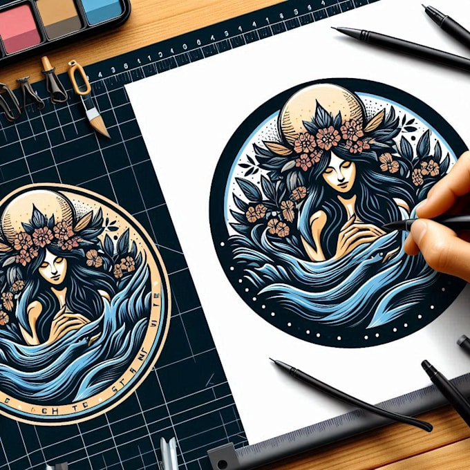 Manual vector tracing, vectorize logo in adobe illustrator by Pengu_d8 ...