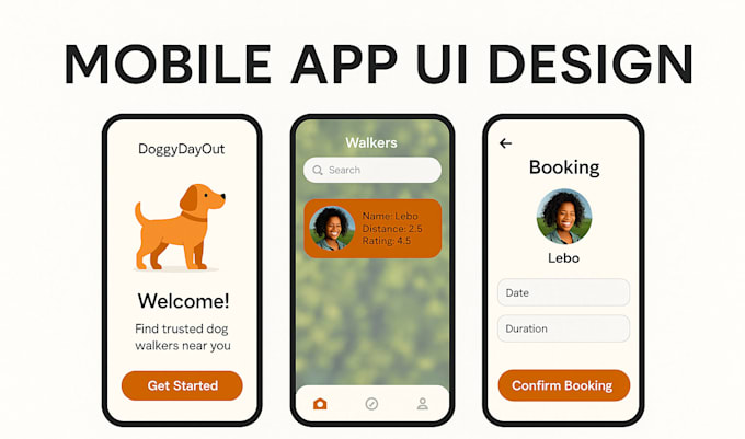 Design clean and modern mobile app ui design using figma by ...