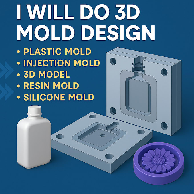 Do bucketie 3d mold design plastic mold injection mold 3d resin silicon ...