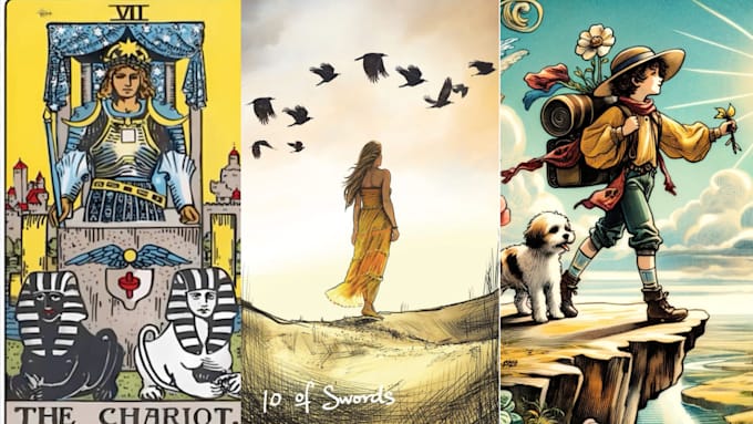Create custom tarot card illustration for board game, deck or oracle by ...