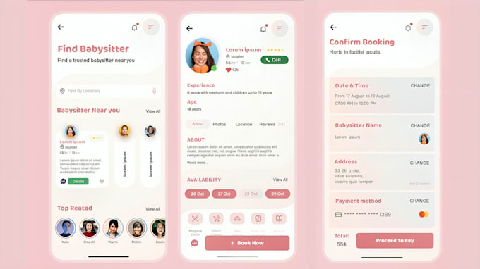 Create a babysitting app, caregiver app, baby tracker app, childcare ...
