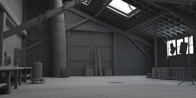 Design 3d warehouse exterior and interior ,3d model, layout, realistic ...