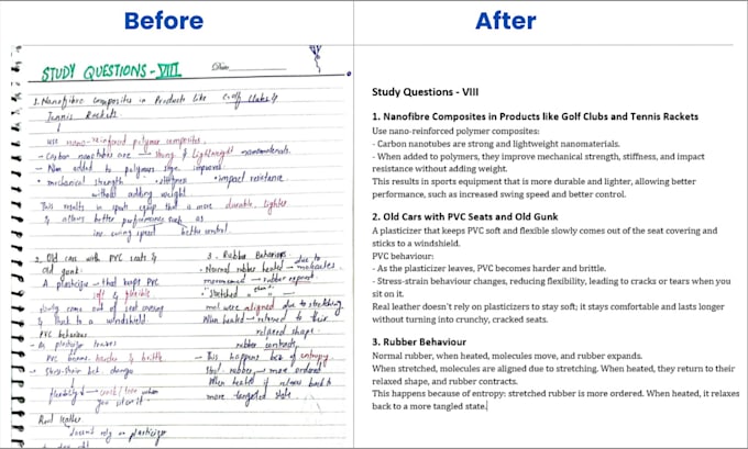 Type handwritten notes into word by Azmaimtiaz | Fiverr