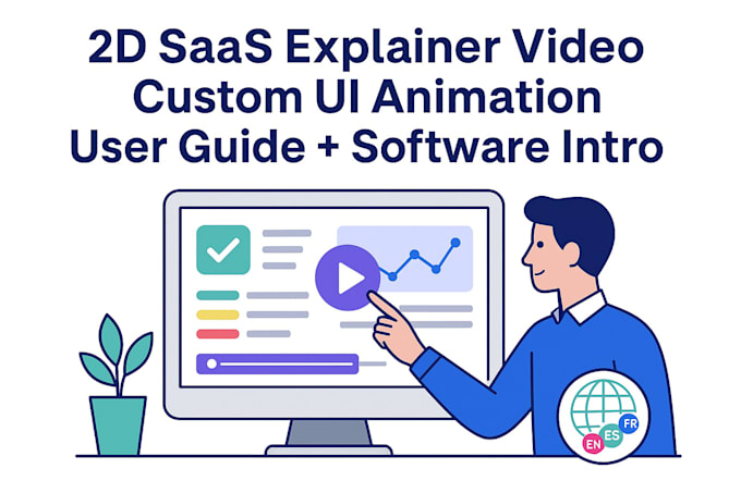 Do 2d animated saas explainer video, software introduction video, user ...