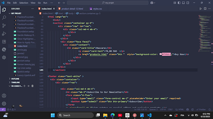 Design beautiful and simple websites using html and css by Jihanecodes ...