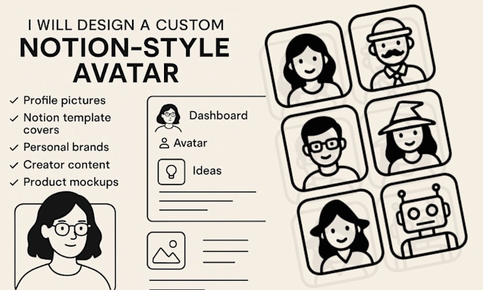 Custom notion avatar notion template notion expert ai notion avatar style pro by Smartworkflows ...
