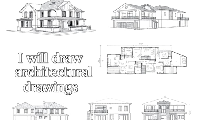 Draw architectural drawings, exterior, interior, floor plan, elevation ...