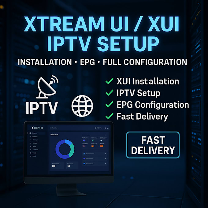 Setup xtream ui panel, xui server,iptv panel install,epg con by Mrlinton001 | Fiverr