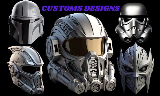 Esculpiré máscara 3d, modelo de casco de cosplay 3d, casco 3d, máscara ...