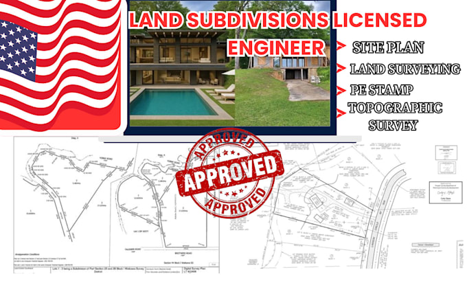 Be usa licensed architect stamp, land surveying report plans stamp for ...