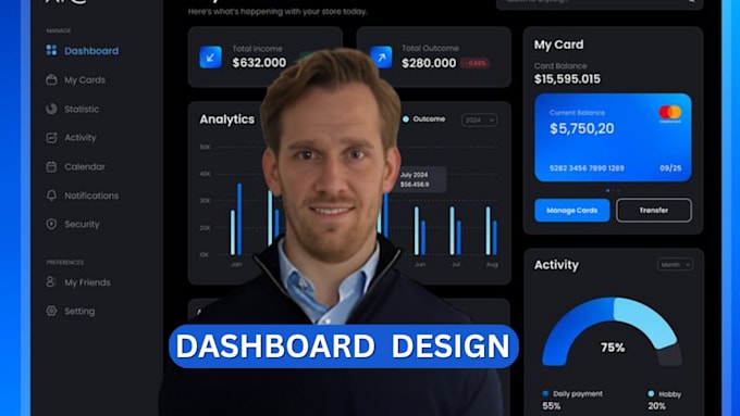 Design dashboard, web app, admin panel ui ux design, software ui ux in ...
