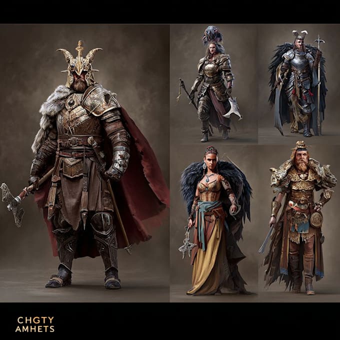 Draw your oc, world of warcraft or dnd fantasy character illustration ...