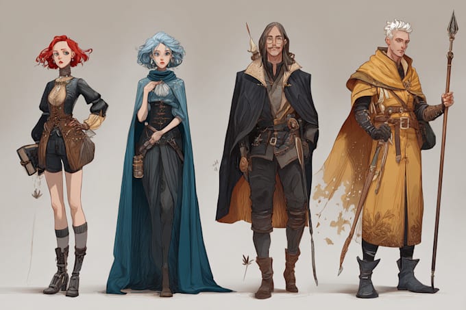 Draw dnd character art, fantasy character illustration by Emmareardiner ...