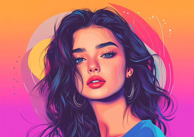 Creating a vector portrait for any purpose by Nementhusa | Fiverr