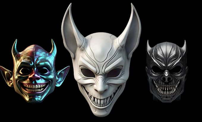 Labubu mask cosplay mask horror helmet 3d mask oni mask stl for 3d ...