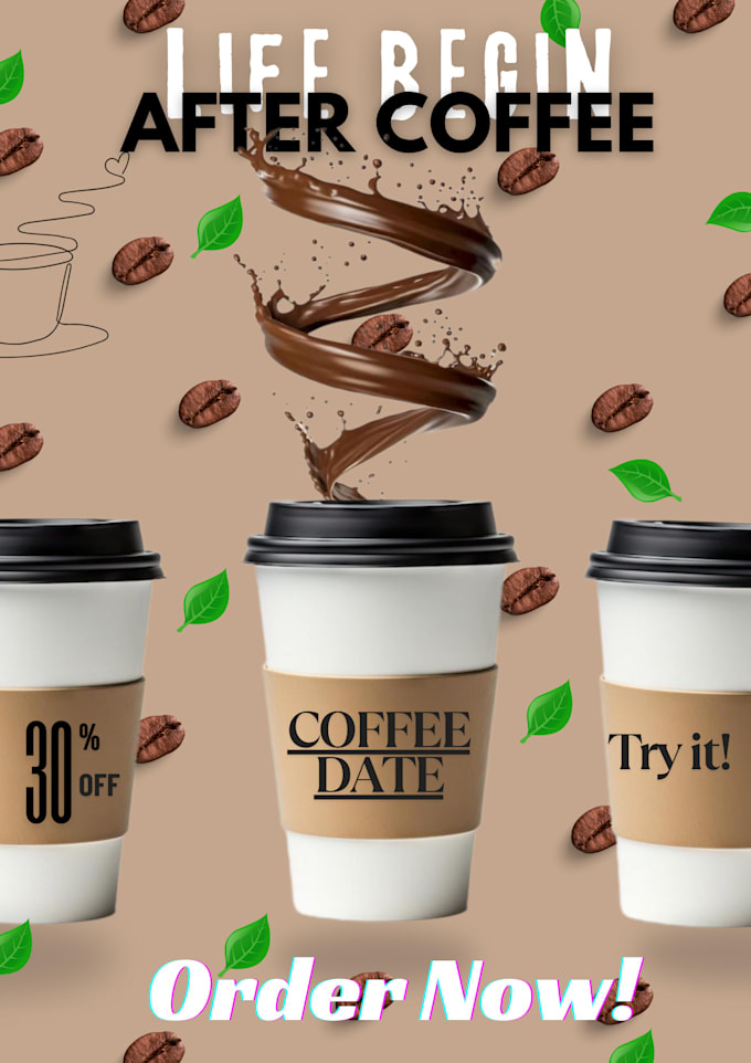 Design a beautiful coffee posters for your brand by Nithu_nithika | Fiverr