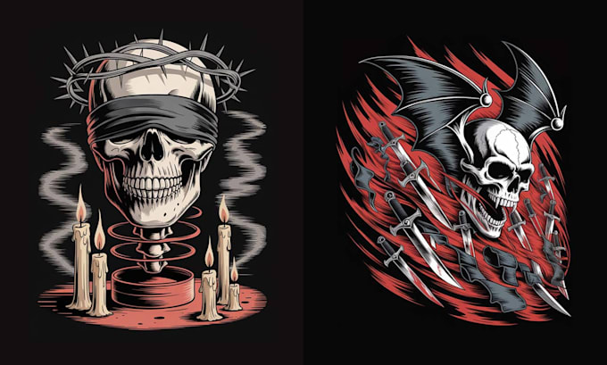 Draw dark art style illustration using ai by Fikaai | Fiverr