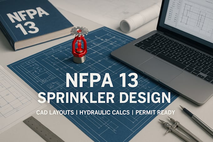 Nfpa 13 compliant fire sprinkler system design and layout by Plutocraigg | Fiverr