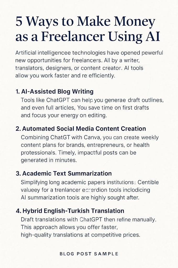 Artificial intelligence assisted content generation by Nakayx | Fiverr